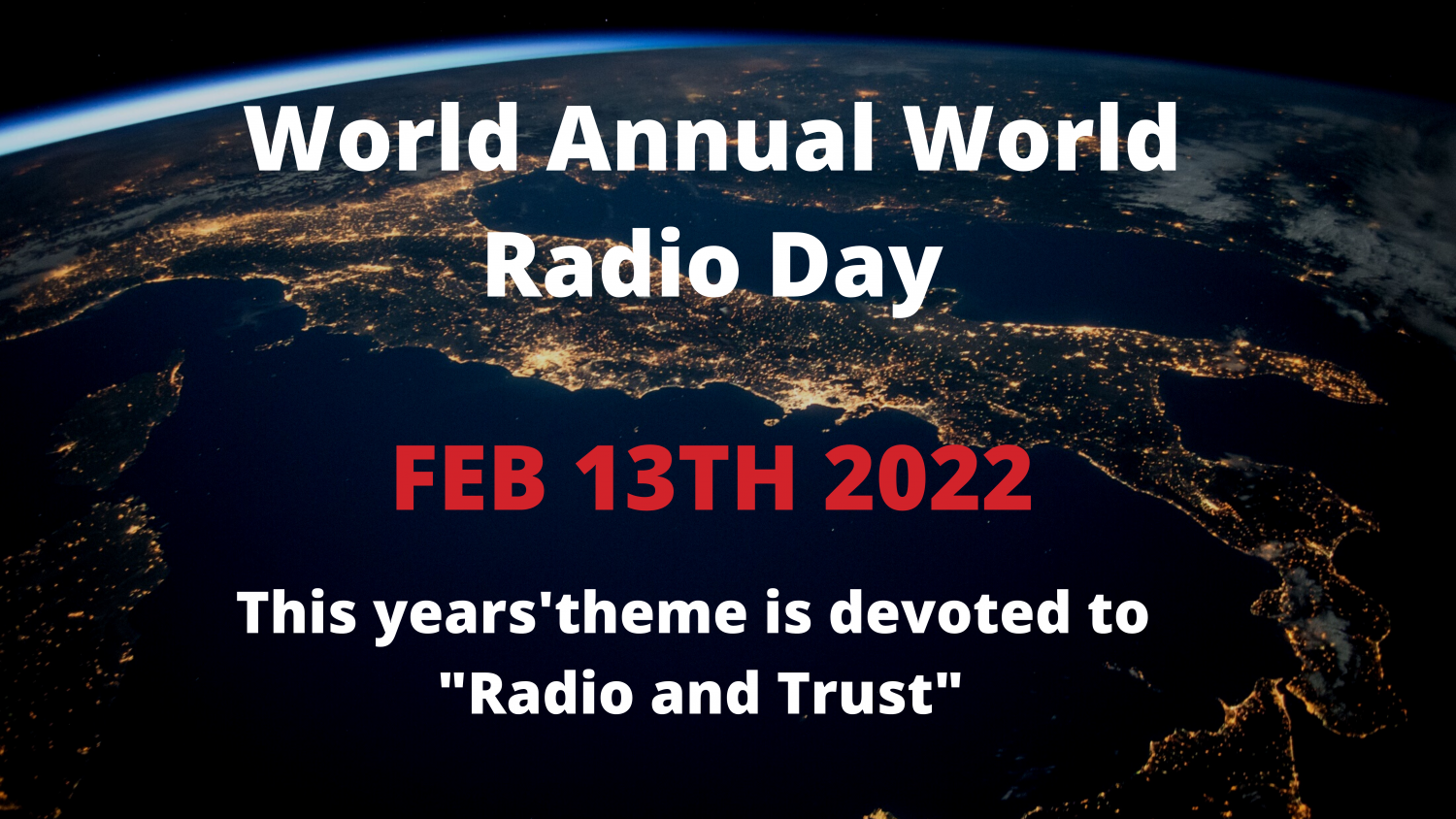 This Feb 13th is World Annual World Radio day. – Tecsun Radios Australia